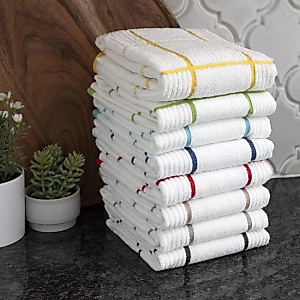 T-Fal Textiles 10167 100-Percent Cotton Parquet Kitchen Dish Towel, Breeze, Check-Single