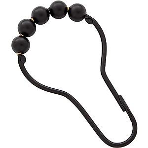 Signature Hardware 466818 Roller Ball Shower Curtain Rings - Set of 12 - Brushed Gold