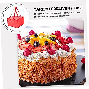 INOOMP Zip Ties Outdoor Insulation Zip Ties Outdoor Insulated Insulated Delivery Delivery for Hot Food Aluminum Tote Lunch Packing Non-woven Fabric Insulated Lunch Delivery Bag