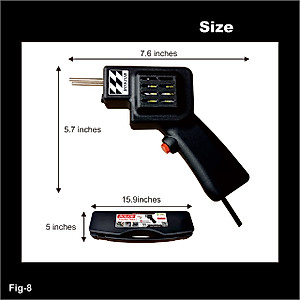 BOSJOB 110W Plastic Welder Kit with Patterned Spatula and 4 Types of Hot Staples for Car Bumper Repair and Kayak, Thin Plastic and All Kinds of Cracks and Holes.