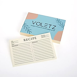 4x6 Recipe Cards Double Sided, 50 Count Recipe Cards 4x6 Inches Double Sided, Thick Cardstock 4x6 Recipe Card for bridal shower Fits in recipe box, card binder gifts for wedding housewarming gifts