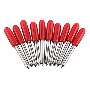 Cutter Blades,10pcs Plotter Cutter Knife Cemented Carbide Blade For Cutting 30 Deg 45 Deg 60 Deg (45°)