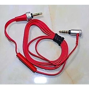 Sqrmekoko Replacement Audio Remote Mic Volume Control Aux Cable Wire Cord for Sony MDR-X10 MDR-XB920 MDR-X910 Headphones Red
