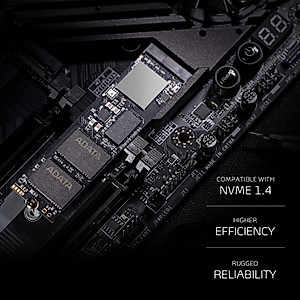 XPG 1TB GAMMIX S70 Blade - Works with Playstation 5, PCIe Gen4 M.2 2280 Internal Gaming SSD Up to 7,400 MB/s (AGAMMIXS70B-1T-CS)