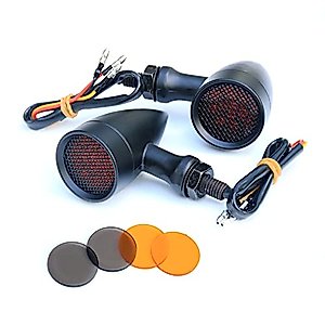 WTZMOTO LED Turn Signals for Motorcycle - Powersport Turn Signals Compatible with harley street glide softail road glide sportster, honda gl1800 vt600c vt750c2b, kawasaki en500, suzuki m109r