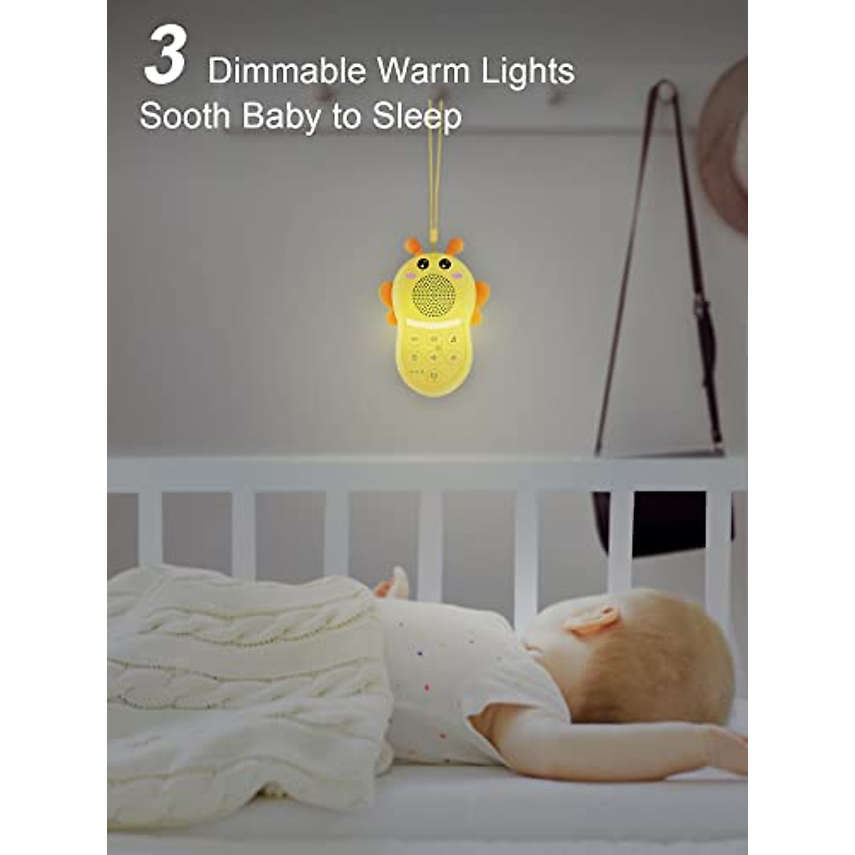 Dremkit White Noise Machine Baby Sound Machine Portable Noise Machine for Baby Sleep Soother Music and Light, Rechargeable,16 Soothing Sounds and Lullaby Machine for Sleeping Travel Baby Gift