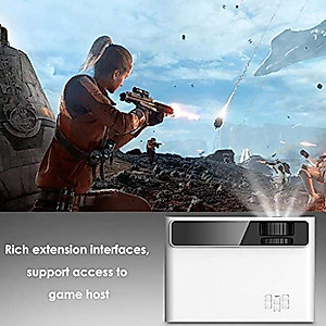 KXDFDC Projector Full Video Projector, Home Outdoor Projector Compatible,Portable Home Theater Video Projector