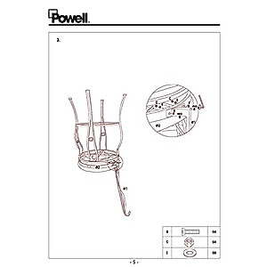 Powell Company Big and Tall Copper Stamped Back Barstool with Arms Bar Stool, Bronze