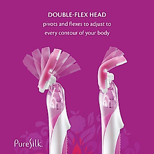 Pure Silk Contour 6 Premium Disposable Razor Value Pack Bundle (3 Packs/9 Total Razors)