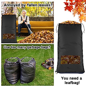 Patelai Lawn Tractor Leaf Bag Grass Catcher Bag for Riding Lawn Mower, 78.7 x 52 Inch Reusable Large Capacity Leaf Bag with Zipper and Vent for Leaf Collection, Heavy Duty Material Collection Systems