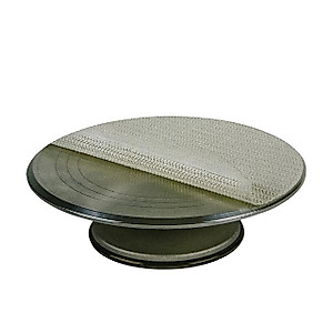 Ateco Revolving Cake Decorating Stand, Aluminum Turntable and Base with Non-Slip Pad, 12-Inch Round