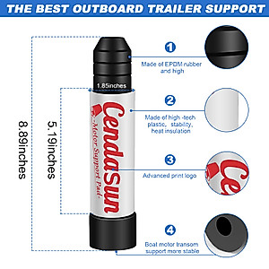 Outboard Transom Saver Trailering Support and Steer Stops, Wedge Outboard Motor Support Fits 3-Ram Trim/Tilt Systems, Boat Motor Transom Support Compatible with Yamaha Outboard, Rubber