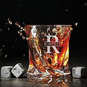 Personalized Twist Whiskey Glasses Set (Custom Product)