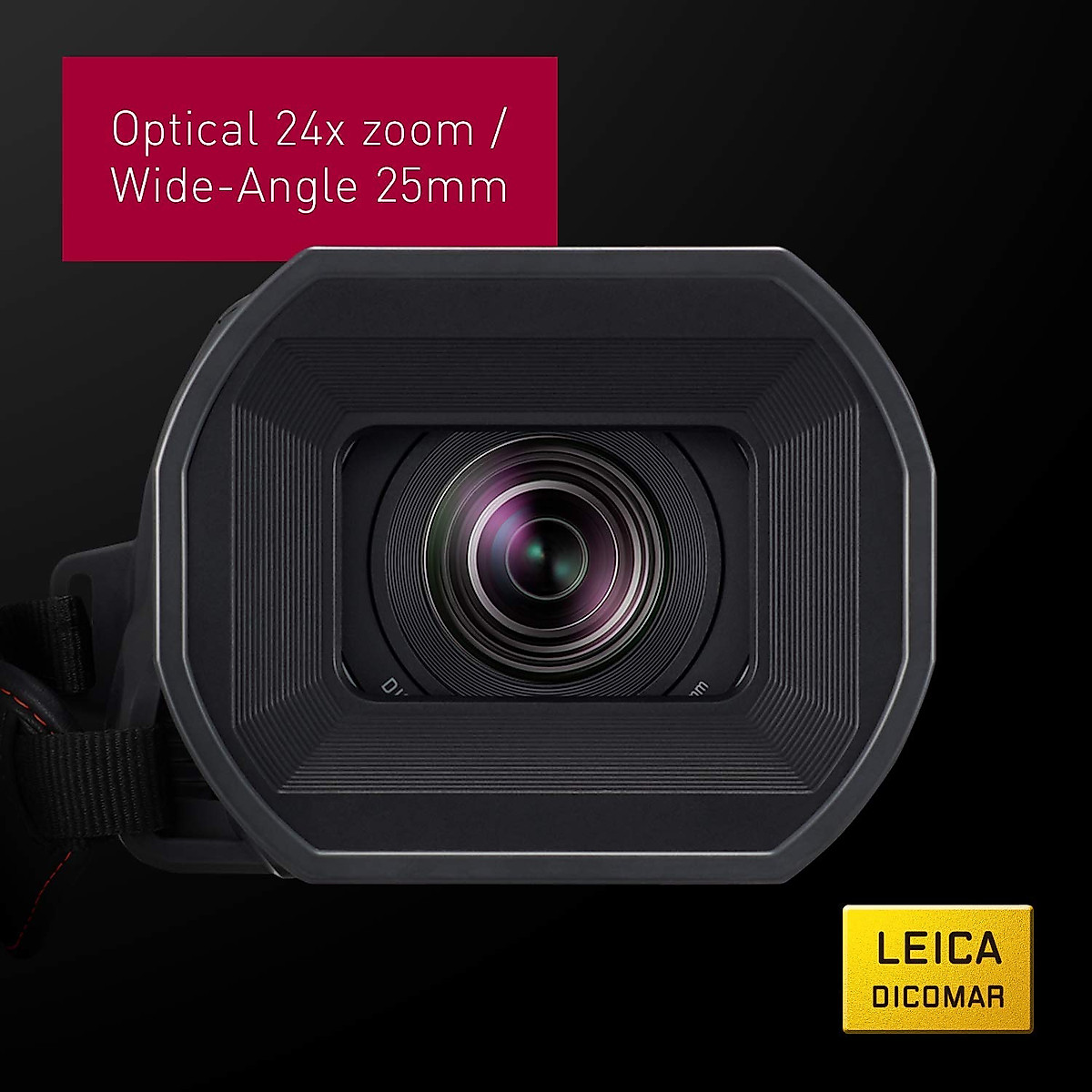 Panasonic X2000 4K Professional Camcorder with 24x Optical Zoom, WiFi HD Live Streaming, 3G SDI Output and VW-HU1 Detachable Handle, HC-X2000 (Renewed)