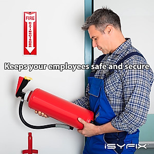 iSYFIX Fire Extinguisher Sign – 2 Pack 4x12 Inch – 100% Rust Free .040 Aluminum Signs, Laminated for Ultimate UV, Weather, Scratch, Water and Fade Resistance, Indoor and Outdoor