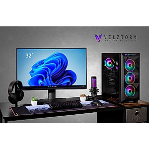 Velztorm Pilum CTO Powerful Gaming Desktop PC Liquid-Cooled (AMD Ryzen 7 3700X 8-Core, 16GB DDR4, 1TB PCIe SSD+2TB HDD (3.5), GeForce RTX 3060 12GB, 120mm AIO, RGB Fans, 750W PSU, WiFi-N, Win11P)