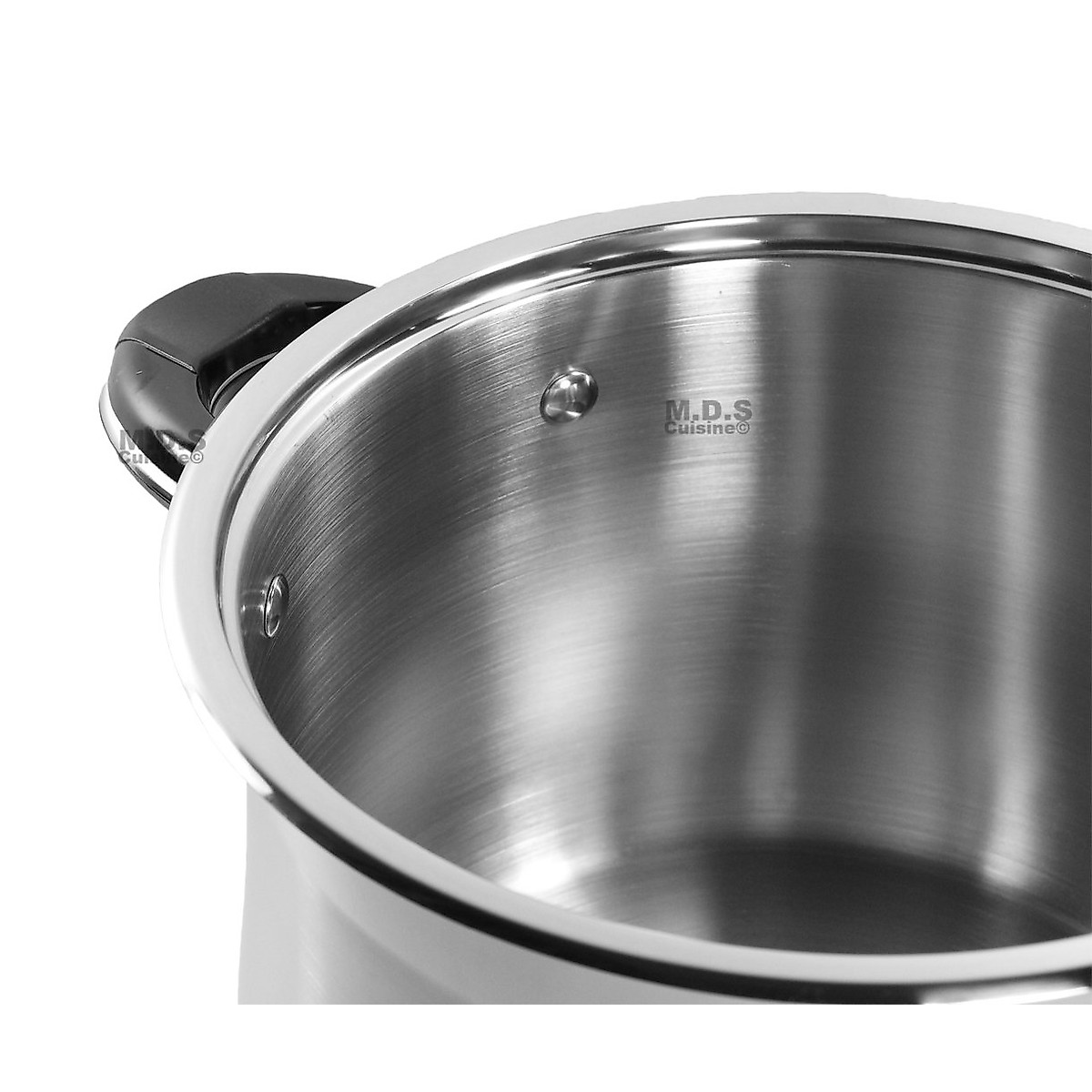 20Qt Stock Pot Stainless Steel Super Double Capsulated Bottom w/Glass Lid