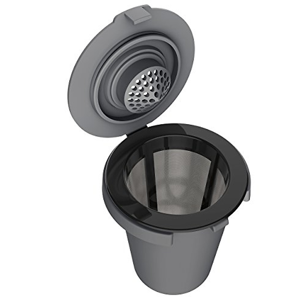 Cuisinart DGB-2 Conical Burr Grind & Brew Single-Serve Coffeemaker, Black & Cuisinart HomeBarista Reusable Filter Cup, Gray