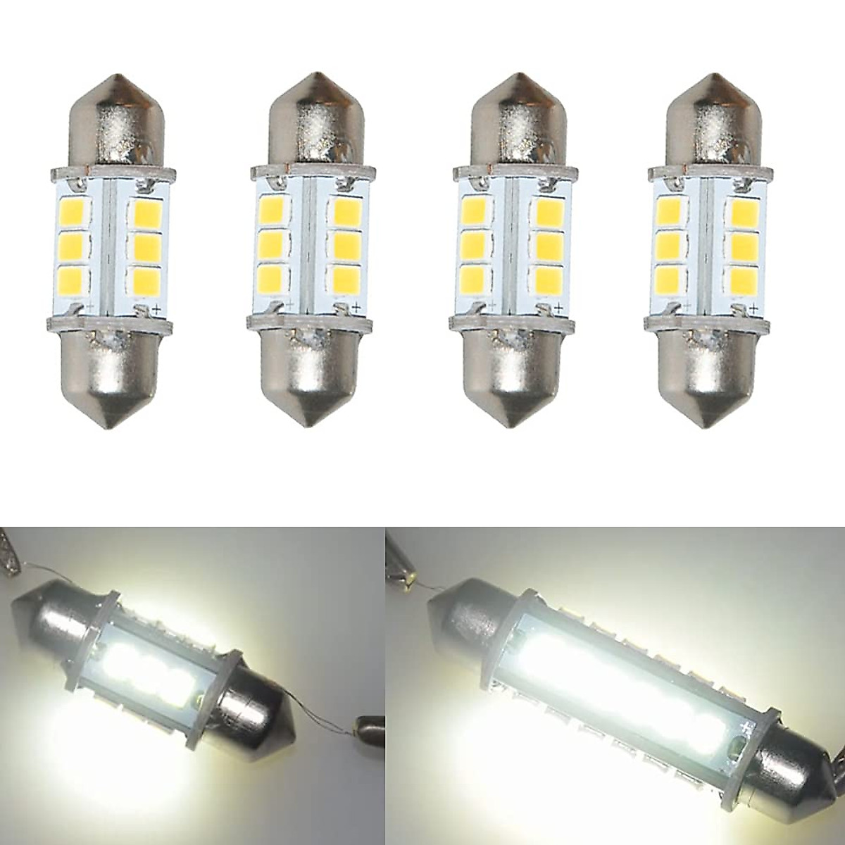 HONG 111 Marine LED Replacement Bulb Boat Light Bulbs Super Bright 12 Volt 31 mm Bulbs for Boat Navigation Lights Boat Anchor Light Deck Lights Bow Light Stern Lights 4PCS