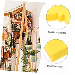 GREENADSCAPE 10pcs Clothes Divider Clothing Rack Size Divider Closet Separators Label Wardrobe Closet Clothes Rack Weekly Clothes Organizer for Hanger Dividers Yellow Plastic