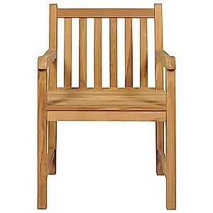 REWIS 5 Piece Patio Dining Set Solid Teak Outdoor Dining Table Outdoor Patio Set Outdoor Dining Furniture Patio Dining Sets Wood 3059939