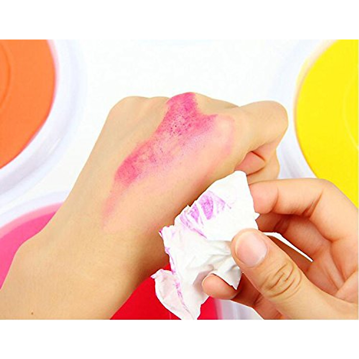 Myboree Washable Large Ink Pads for Kids Crafts Projects Rubber Stamps 12 Colors