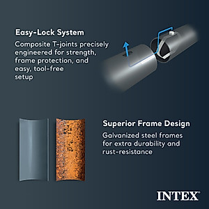 Intex 26363EH Ultra XTR Deluxe Rectangular Above Ground Swimming Pool Set: 24ft x 12ft x 52in – Includes 2100 GPH Sand Filter Pump – SuperTough Puncture Resistant – Rust Resistant – Easy to Assemble