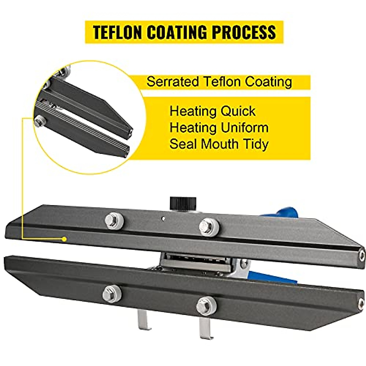 Mophorn Heat Crimp Sealer FKR-400 16" Bag Crimper 500W/110V Portable Hand Held Heat Crimper Sealer w/ 0-250℃ Temperature Control For Mylar Bag,Foil Bag, Cellophane Bag, Kraft Paper Bag, BOPP Bag