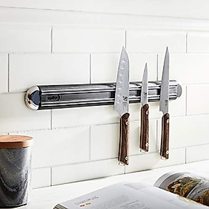 ZYLISS Control Kitchen Magnetic Knife Holder - Magnetic Knife Rack - Magnetic Bar - Kitchen Cutlery Storage - Chrome, 18-inch