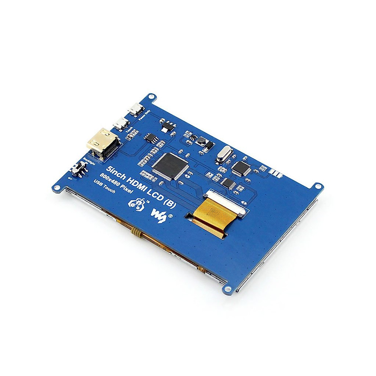 Waveshare 5inch TFT Resistive Touch Screen Display Module HDMI Interface for Rapsberry Pi 5/4/ A/A+/B/B+/2 B/3 B & Banana pi & Beaglebone Black Provide Images Supports Various System