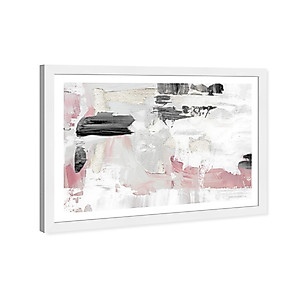 Abstract Framed Wall Art Prints 'Blush Rose Dream' Paint