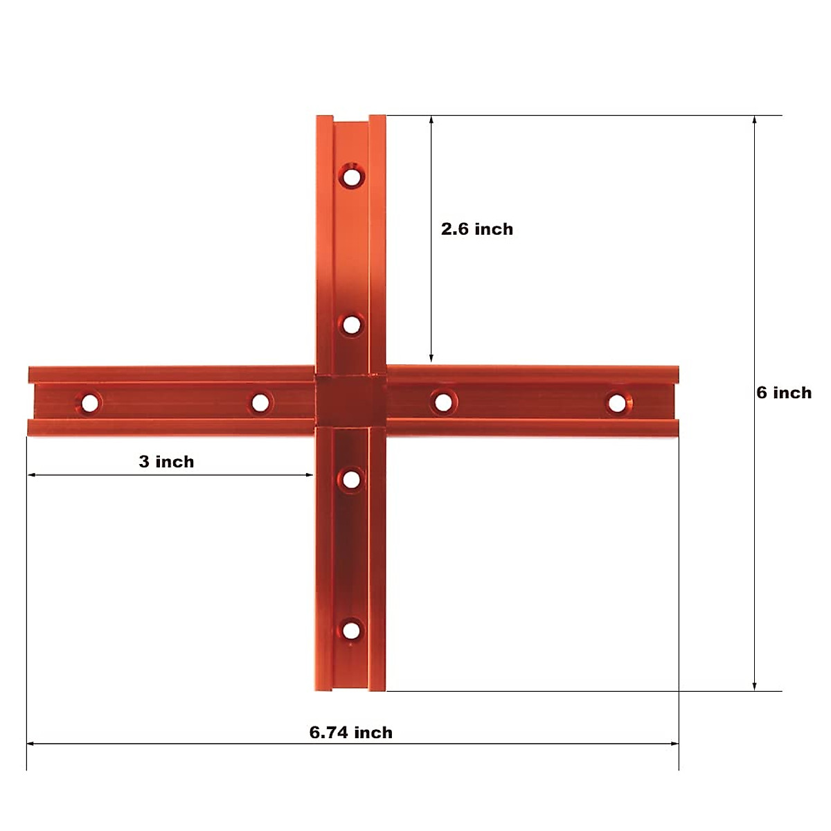 O'SKOOL T-track Intersection Kit with Wood Screw