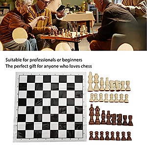 Chess Set,Chess Set with Foldable Board and Weighted Pieces,2 in 1 Travel Board Games for Kids and Adults, Folding Roll up Chess Game Sets,Packs and Travels Easy