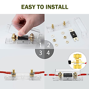 HQST 20A ANL Fuse with Transparent Holder