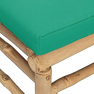 Patio Footstool with Green Cushion Bamboo The Ultimate Patio Experience Leisurely Outdoor Experiences