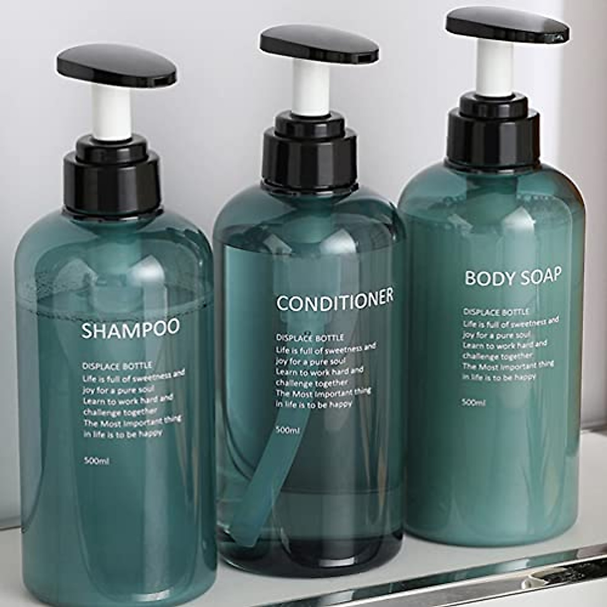 Healifty 3pcs Shampoo Bottle Hand Soap Bottle Empty Lotion Bottles Lotion Container Hair Bottle Push Type Bottle Toiletries Blue Soap Dispenser Shampoo Container The Pet Liquid Perfume