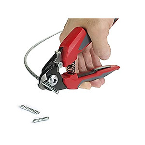 Ascend Tools 7 inch Wire Rope & Electrical Cable Cutter for Railing, Aircraft Seismic Structural Bicycle Cable | Induction Hardened Blades, No Frayed Cuts