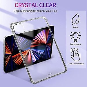 AHPYEBZ Clear Case for iPad Pro 12.9 inch 6th/5th/4th/3rd Generation (2022/2021/2020),Clear case for iPad Pro 12.9 Shockproof TPU Protective Case (Transparent)
