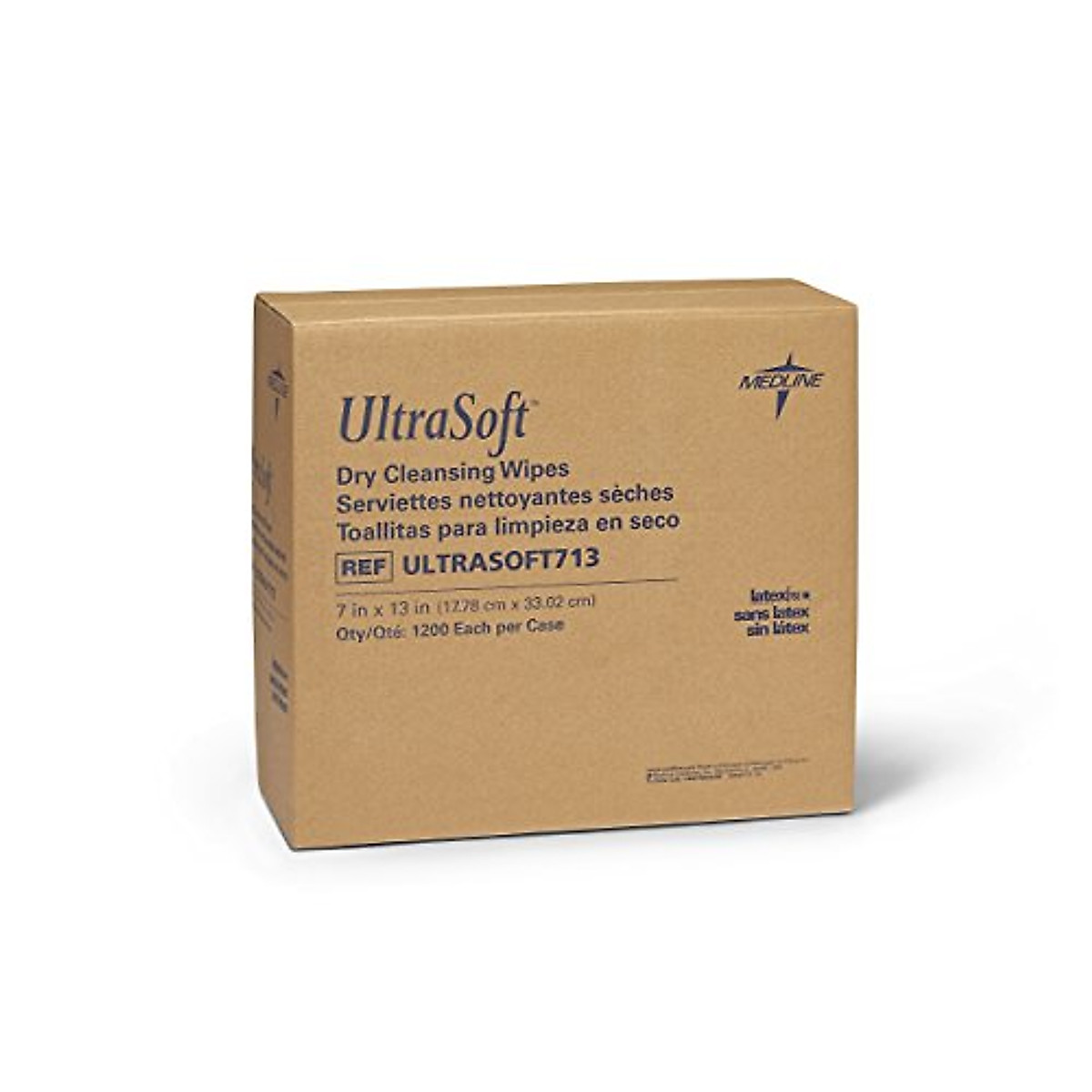 Medline ULTRASOFT713 Ultrasoft Disposable Dry Cleansing Cloth Wipe, Wipe Size 7" x 13" (Pack of 1200)