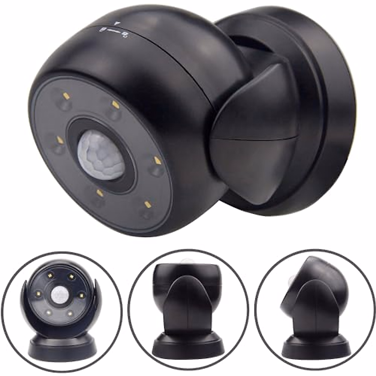 BIGLIGHT Battery Operated Motion Sensor Spotlight, Wireless LED Flood Light Outdoor, Super Bright Waterproof Security Lighting, Motion Uplight for Wall Front Door Shed Hallway, 200 Lumens