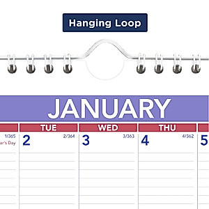 AT-A-GLANCE 2024 Wall Calendar, 8" x 11", Small, Ruled Blocks, Spiral Bound, Monthly (PM12824)