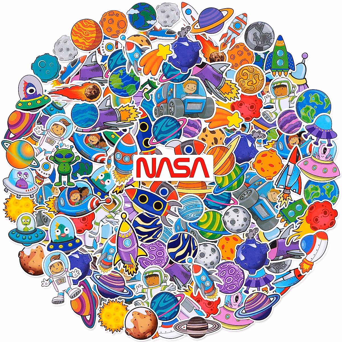 ArtCreativity Space Stickers for Kids, Over 1000 Bulk Stickers, Kids’ Arts & Crafts Supplies, Great Space Party Favors, Goodie Bag Fillers for Kids - Assorted Space Themed Stickers for Boys & Girls