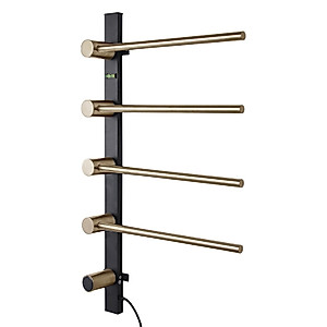 Towel Warmer Rack - Stainless Steel Towel Warmer,4-Bar Bathroom Towel Heater, Electric Heated Towel Racks for Kitchen/Apartment/Hotel