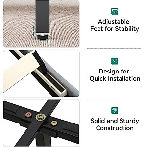 YITAHOME King Bed Frame with Headboard, Upholstered Platform Bed Frame with Wooden Slats Support, No Box Spring Needed, Easy Assembly - Gray