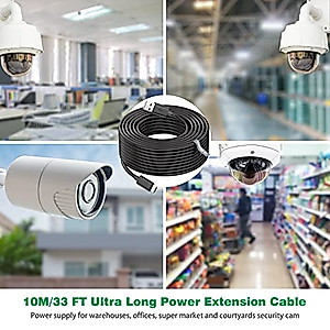 ASKUBSKU Power Extension Cable for Blink Mini Blink100,[10M/33 FT] Micro-USB Charging Cable for Wyze Indoor/Outdoor Security Camera 10 Nail Clips Power Cable for Yi Home Yi Dome Cam Kasa Nest Cam