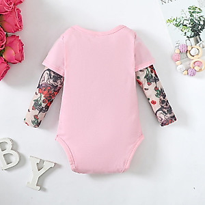 Magic Park 3-24M Infant Baby Boys Girls Tattoo Sleeve Romper Bodysuit Toddler Boy Tattoo Shirts Jumpsuit (Pink-C, 3-6 Months)