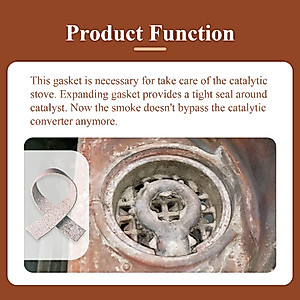 Ctuoptuo Interam Gasket for Dutchwest Stove 6" Combustor, Replaces Vermont Castings Part # 1203533A, 18" Long x 2" Wide x 1/16" Thick