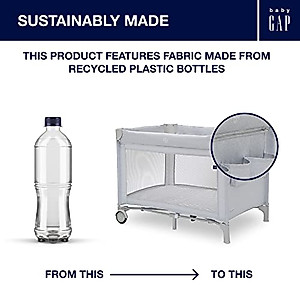 GAP babyGap Deluxe Play Yard, Grey Stripes