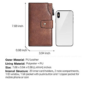 CLUCI Women Backpack Purse Fashion Bundles with Leather Wallets Large Clutch Ladies Long