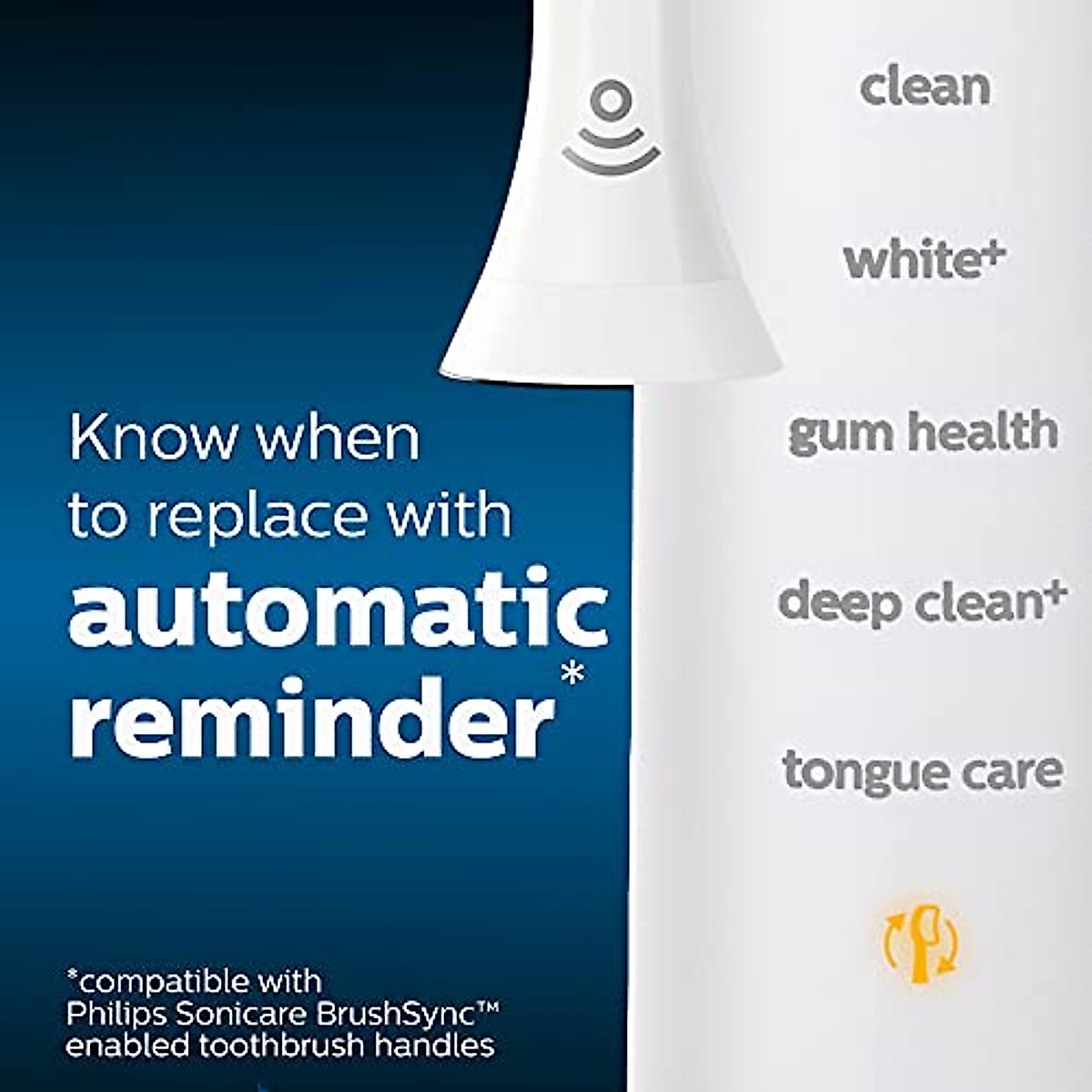 Philips Sonicare Genuine G3 Premium Gum Care Replacement Toothbrush Heads, 4 Brush Heads, White, HX9054/65